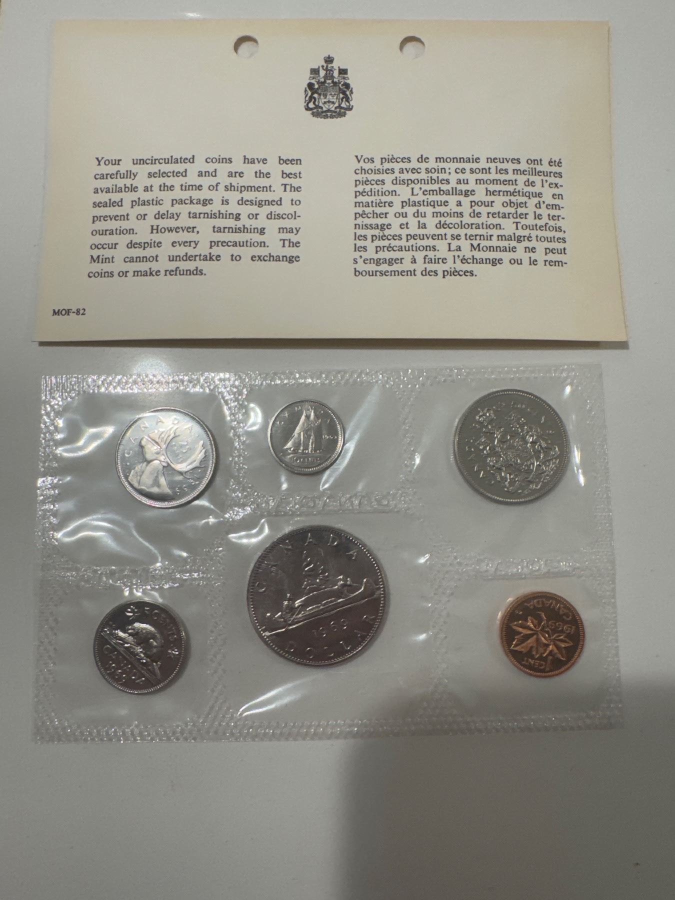 1969 Canada coin set royal Canadian Mint