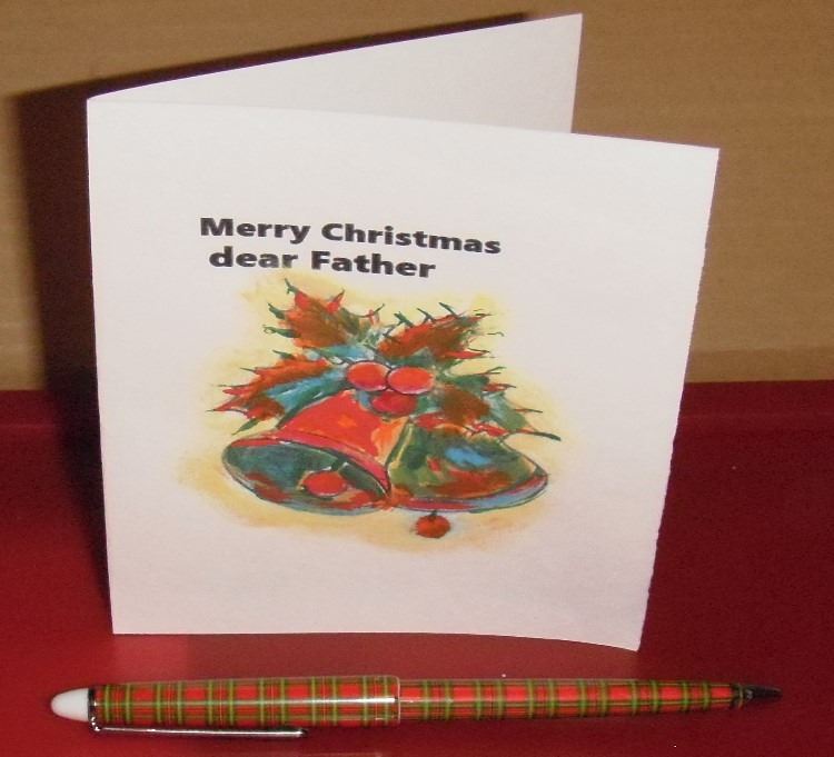 LangdonArt hand painted cards unique Christmas card - carte de Joyeux Noël