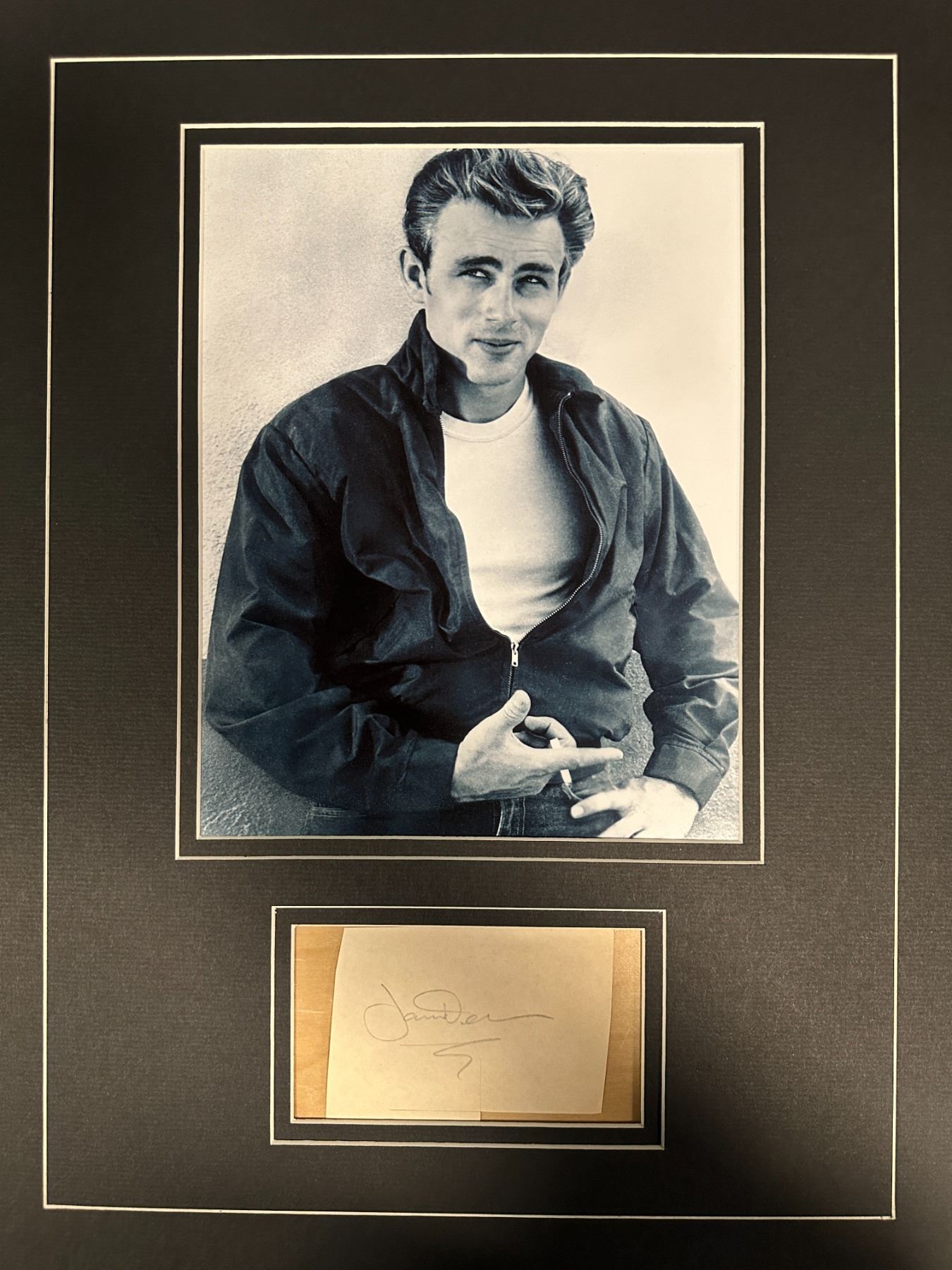 James Dean Autographed Display