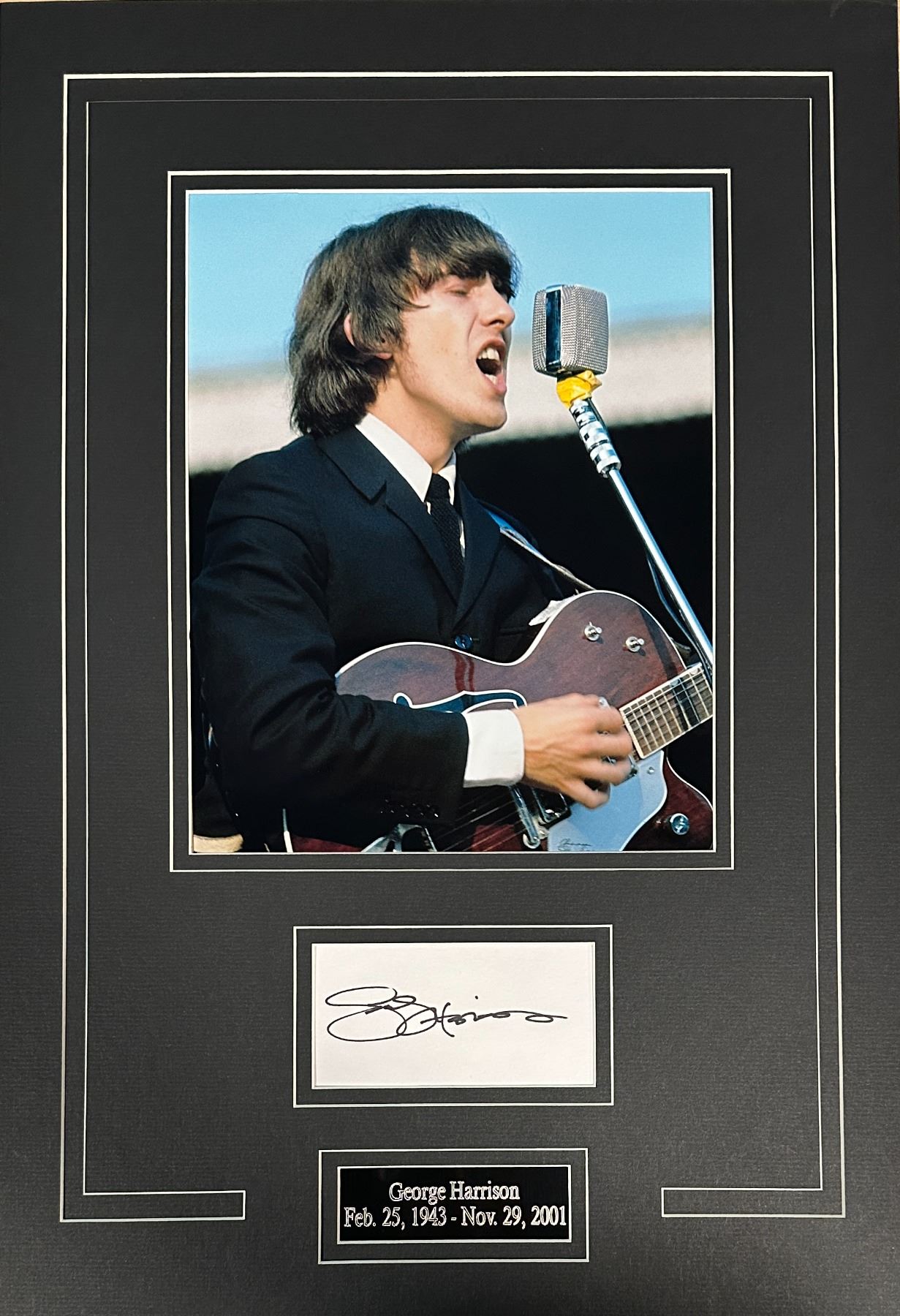 George Harrison Autographed Display