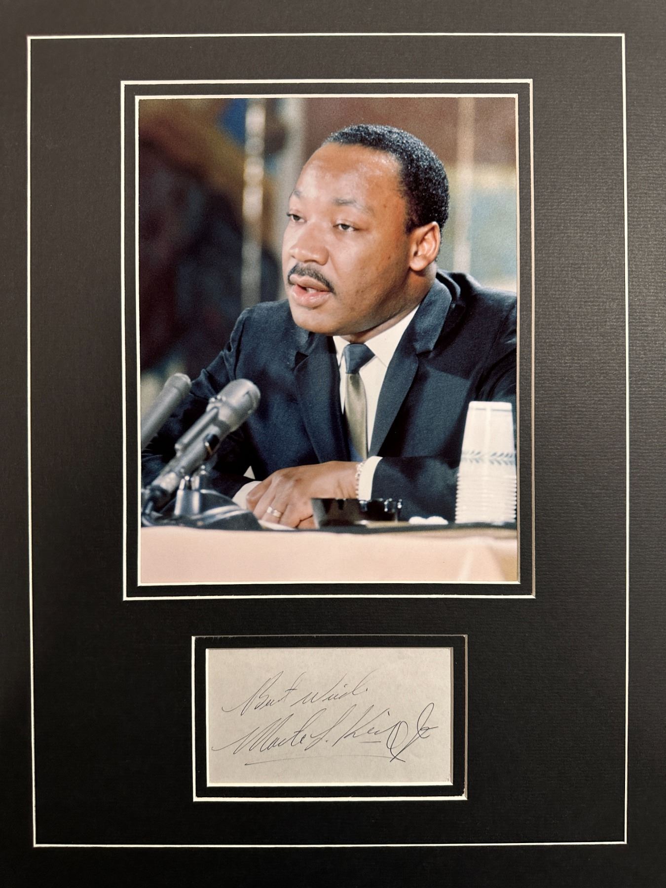 Martin Luther King jr Autographed Display