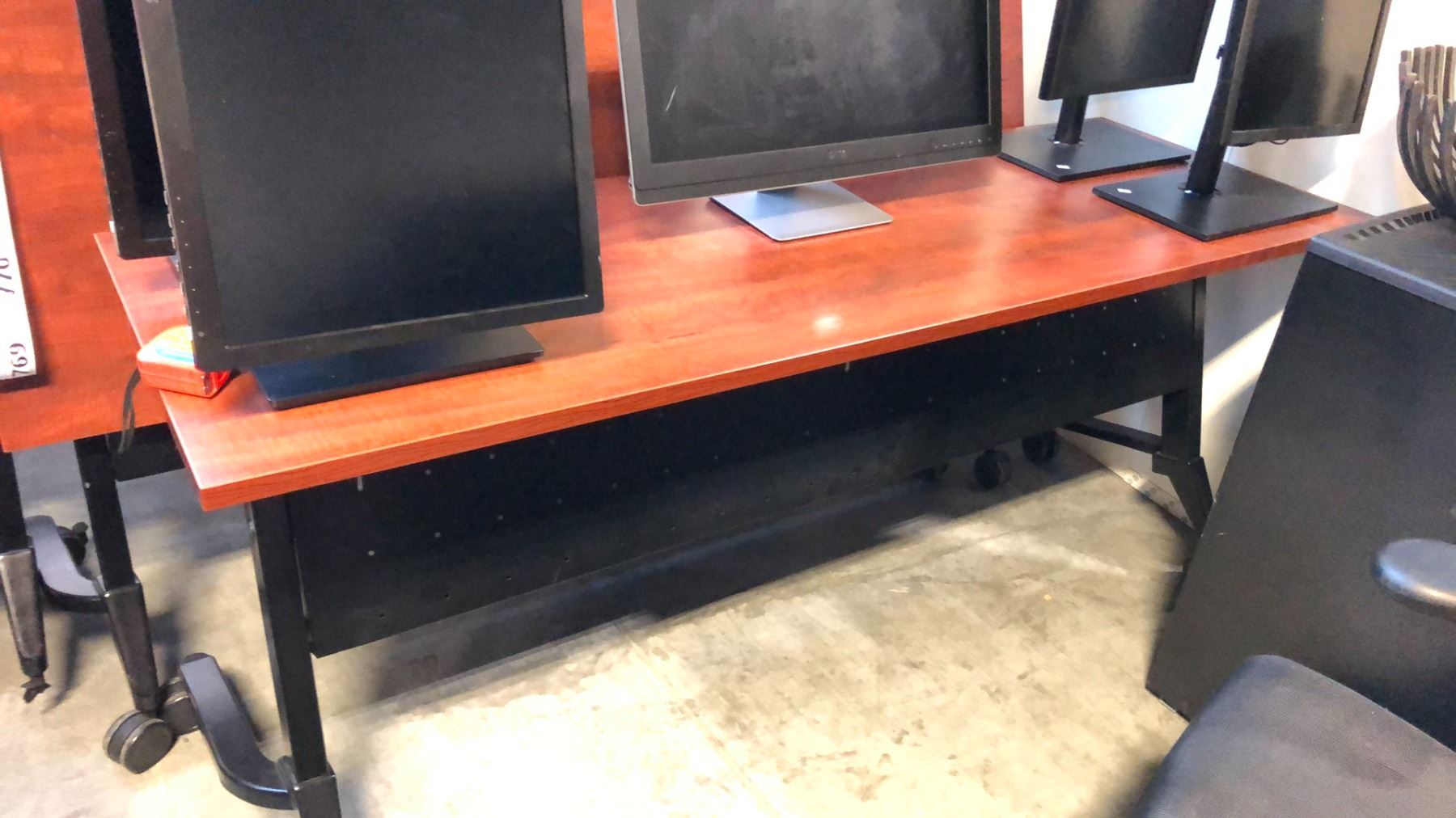 CHERRY 72 X 24 FOLDING TABLE NOT MOBILE Able Auctions CHERRY 72 X 24 FOLDING TABLE NOT MOBILE Able Auctions