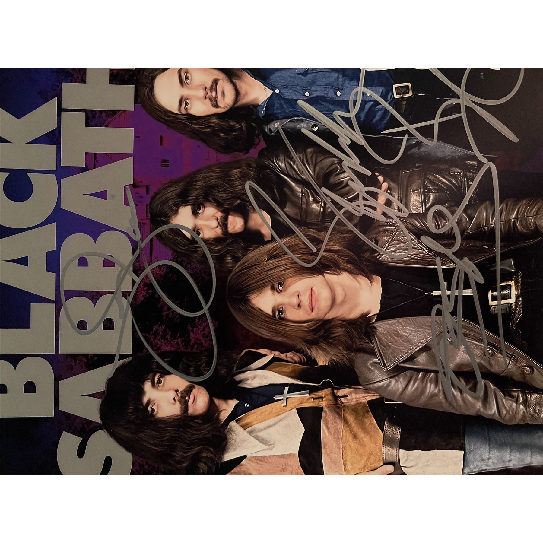 Black Sabbath band signed photo