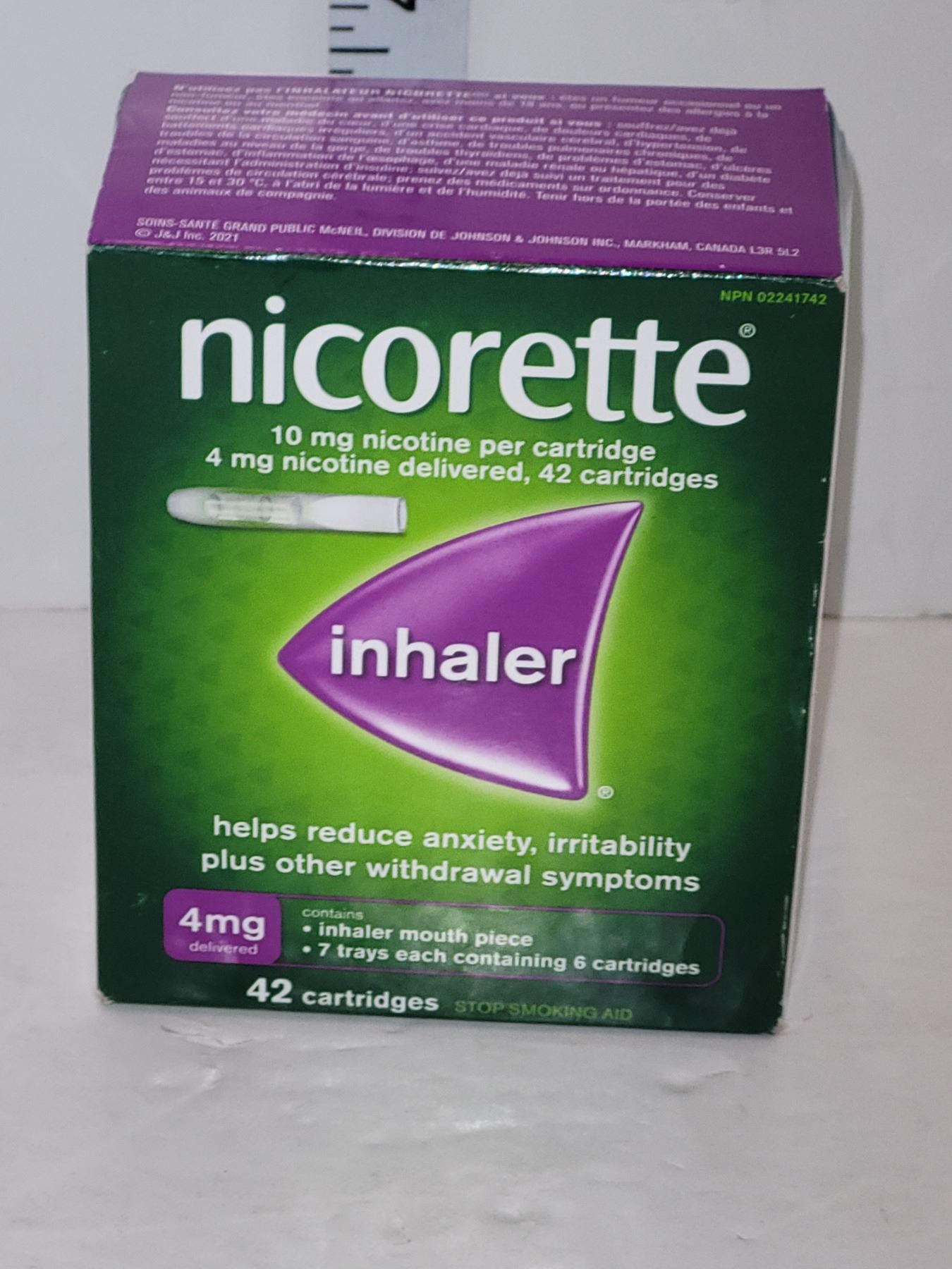 New Nicorette 10mg Inhaler - 42 Cartridges - BB 08/2025