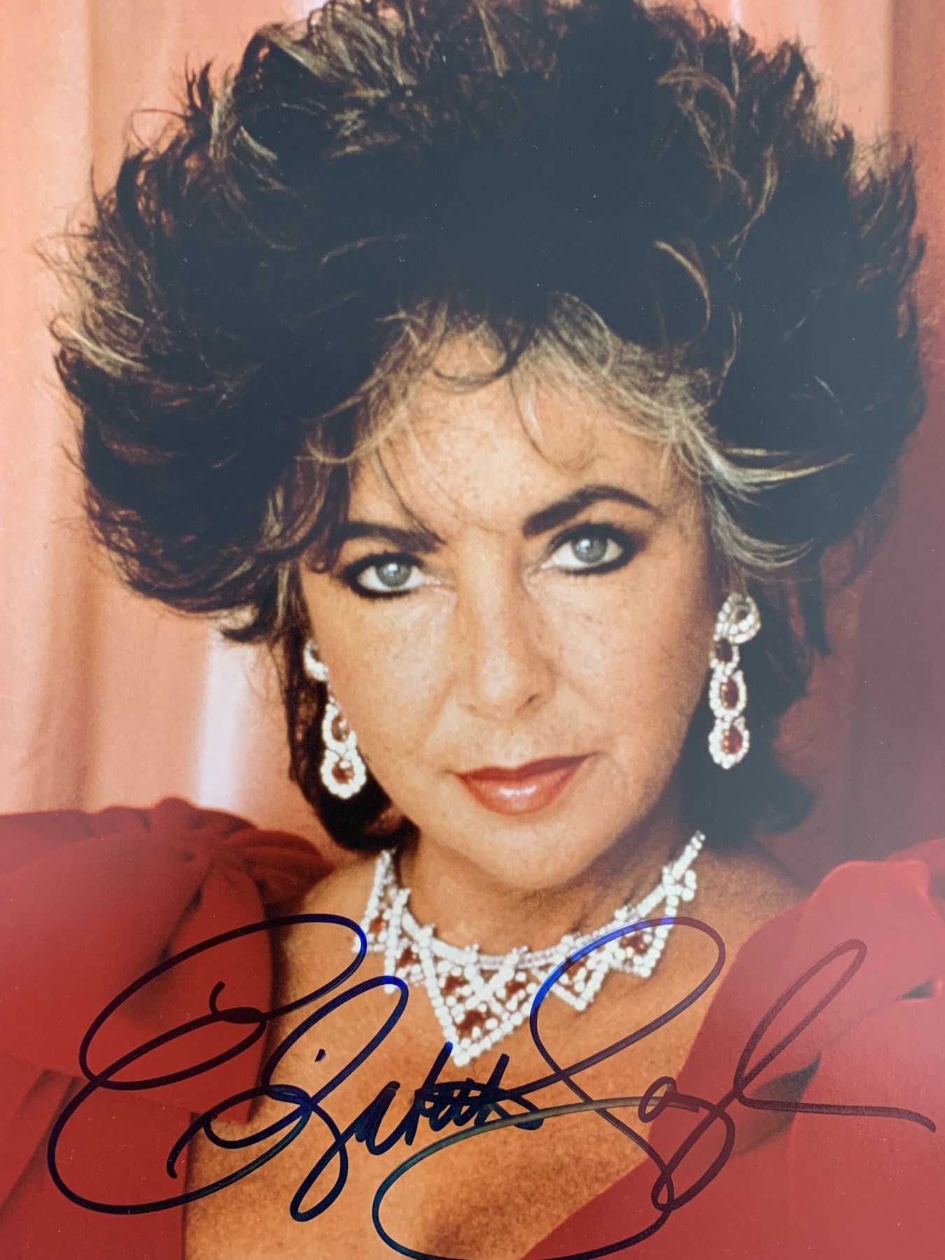 Elizabeth Taylor signed photo. 8x10 inches