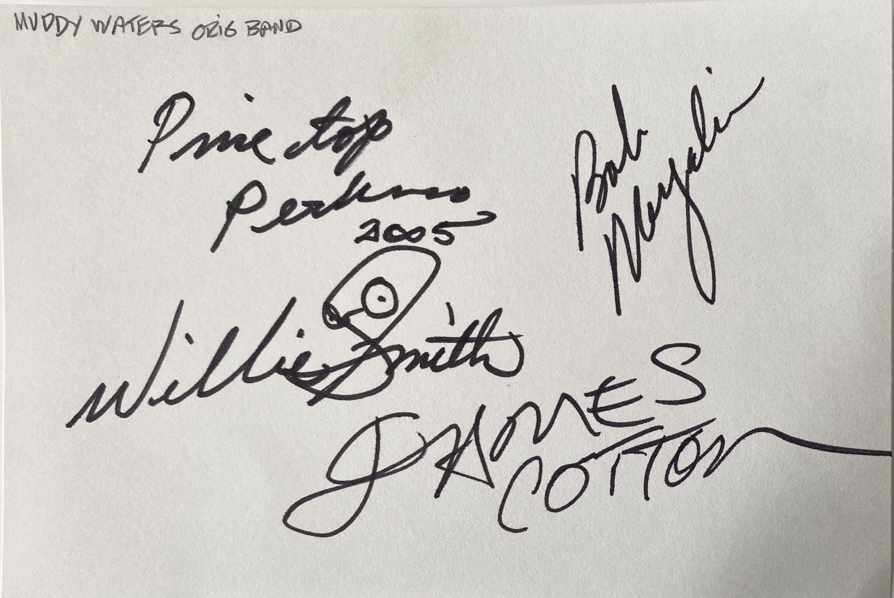 Muddy Waters Band original signatures autographed by Pinetop Perkins ...
