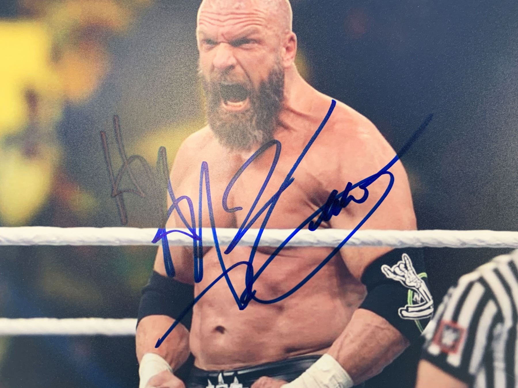 Hunter Hearst Helmsley signed photo. 8x10 inches