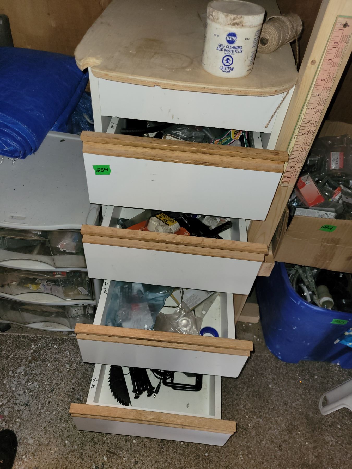 4 Drawer Cupboard with Contents