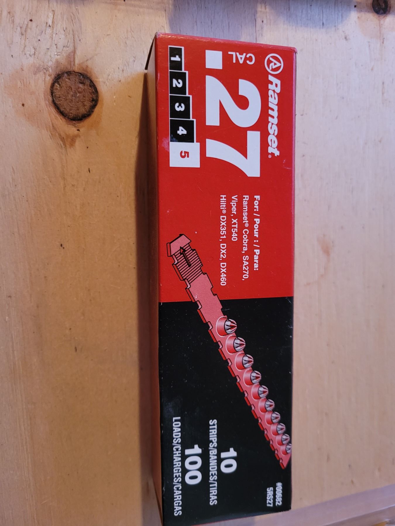 Ramset .27 Caliber Strip Shot Red Load (100-Pack)