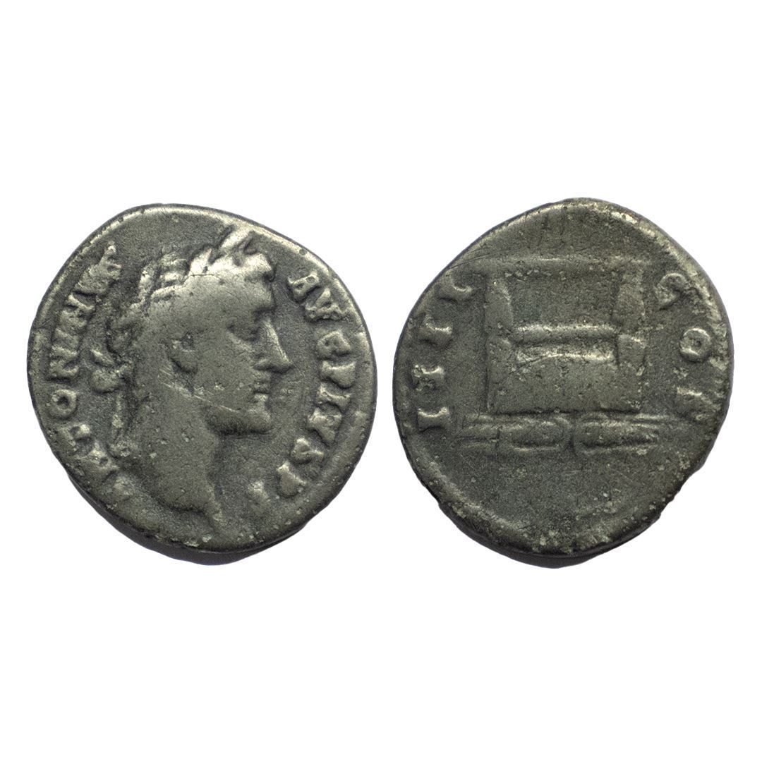 Roman Imperial, Antoninus Pius Denarius (145 - 161 AD), Silver Denarius