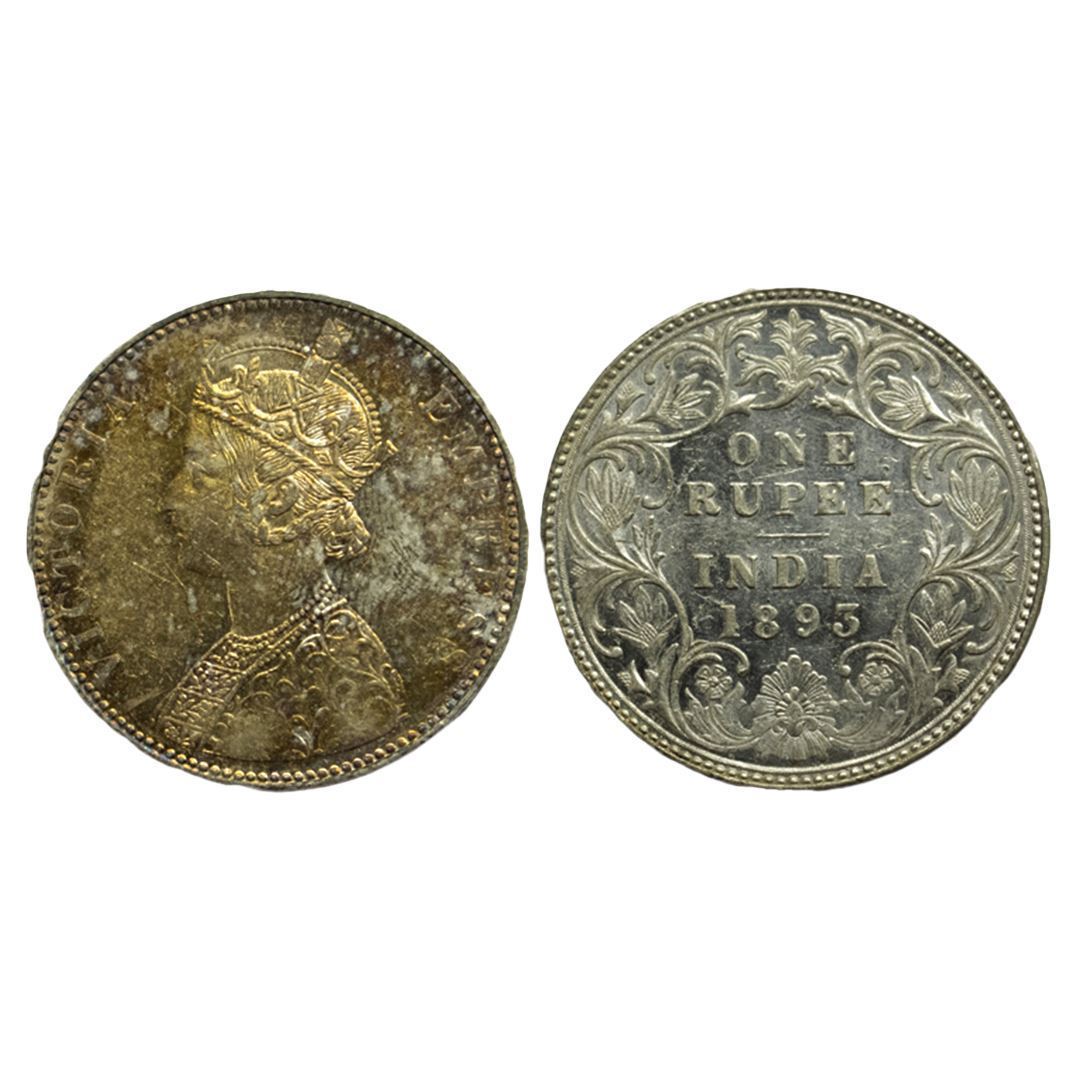British India. Victoria Empress, Silver Rupee, 1893, Bombay Mint