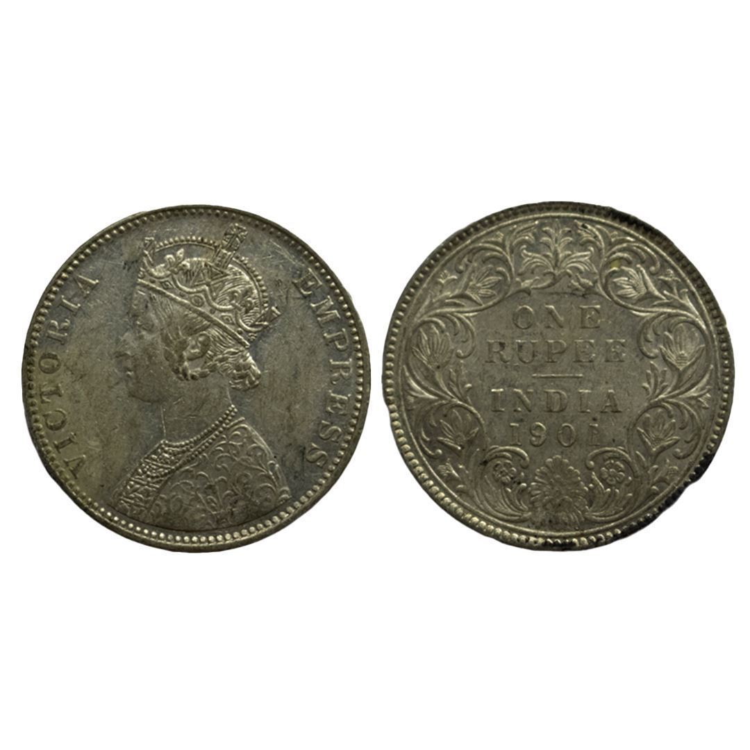 British India. Victoria Empress, Silver Rupee, 1901, Bombay Mint