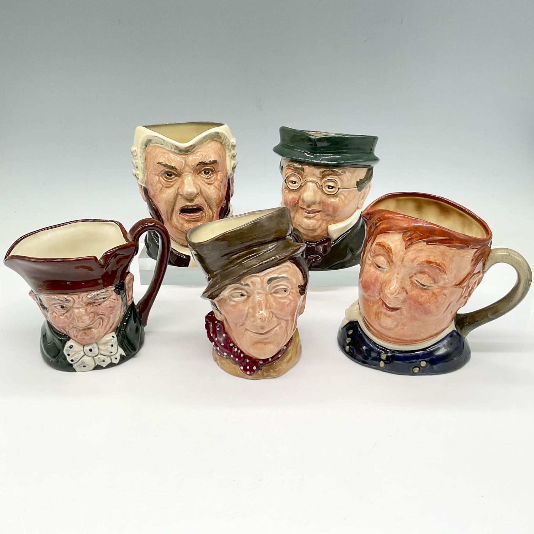 5pc Royal Doulton Dickens Character Jugs