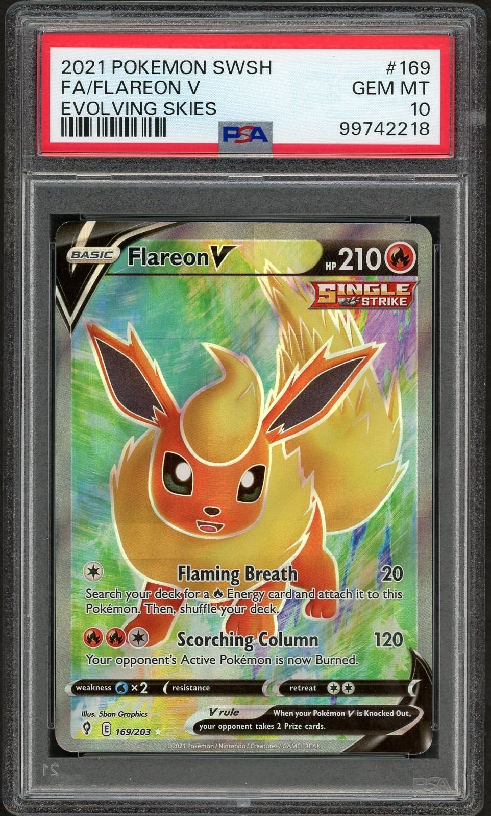 2021 Pokemon Flareon V Full Art - PSA 10