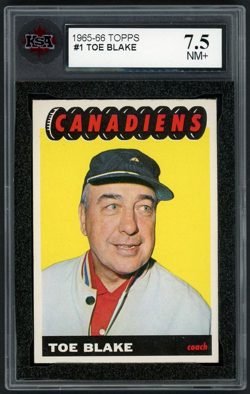 1965-66 Topps #1 Toe Blake (KSA 7.5)