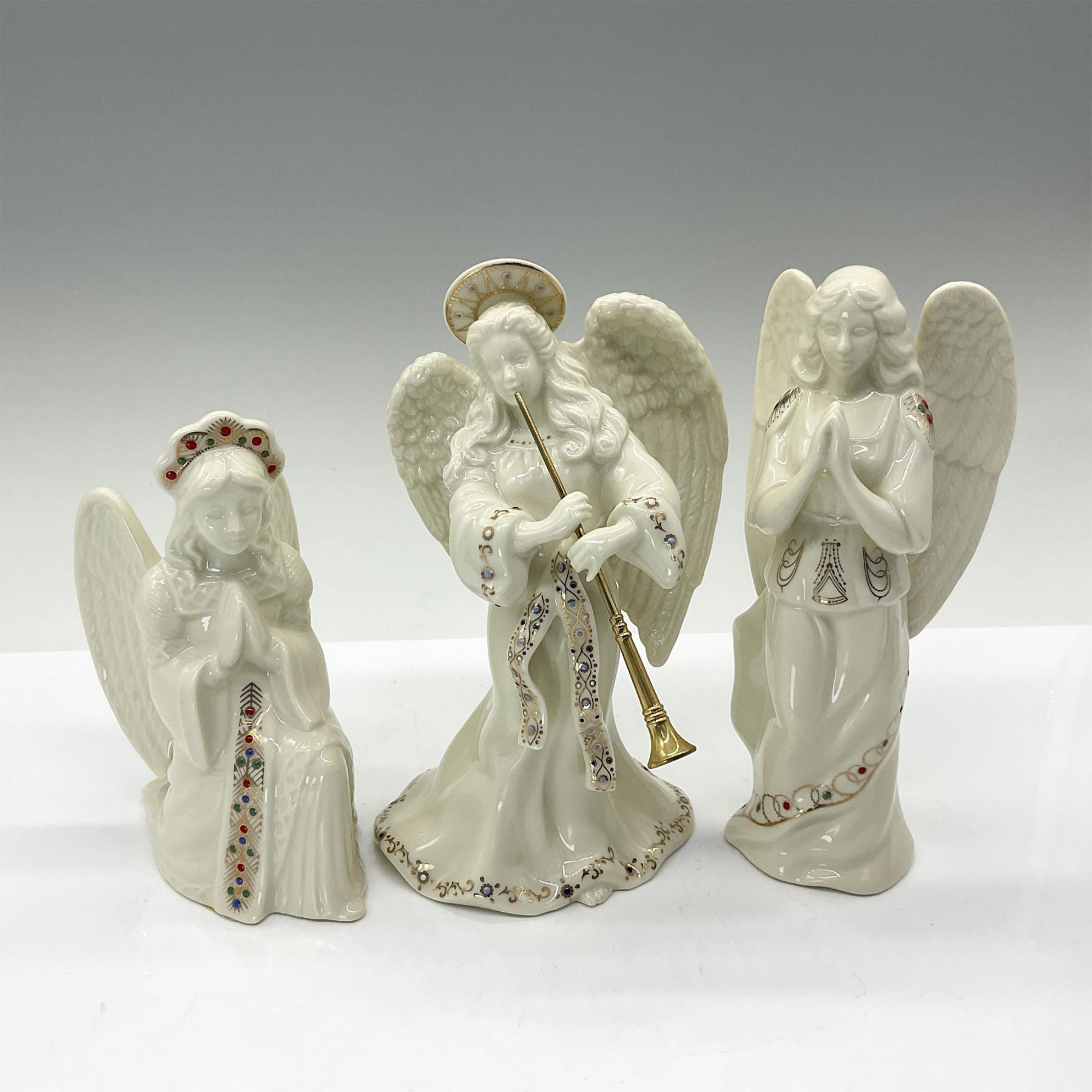 Lenox China Jewels Nativity Angel Figurines