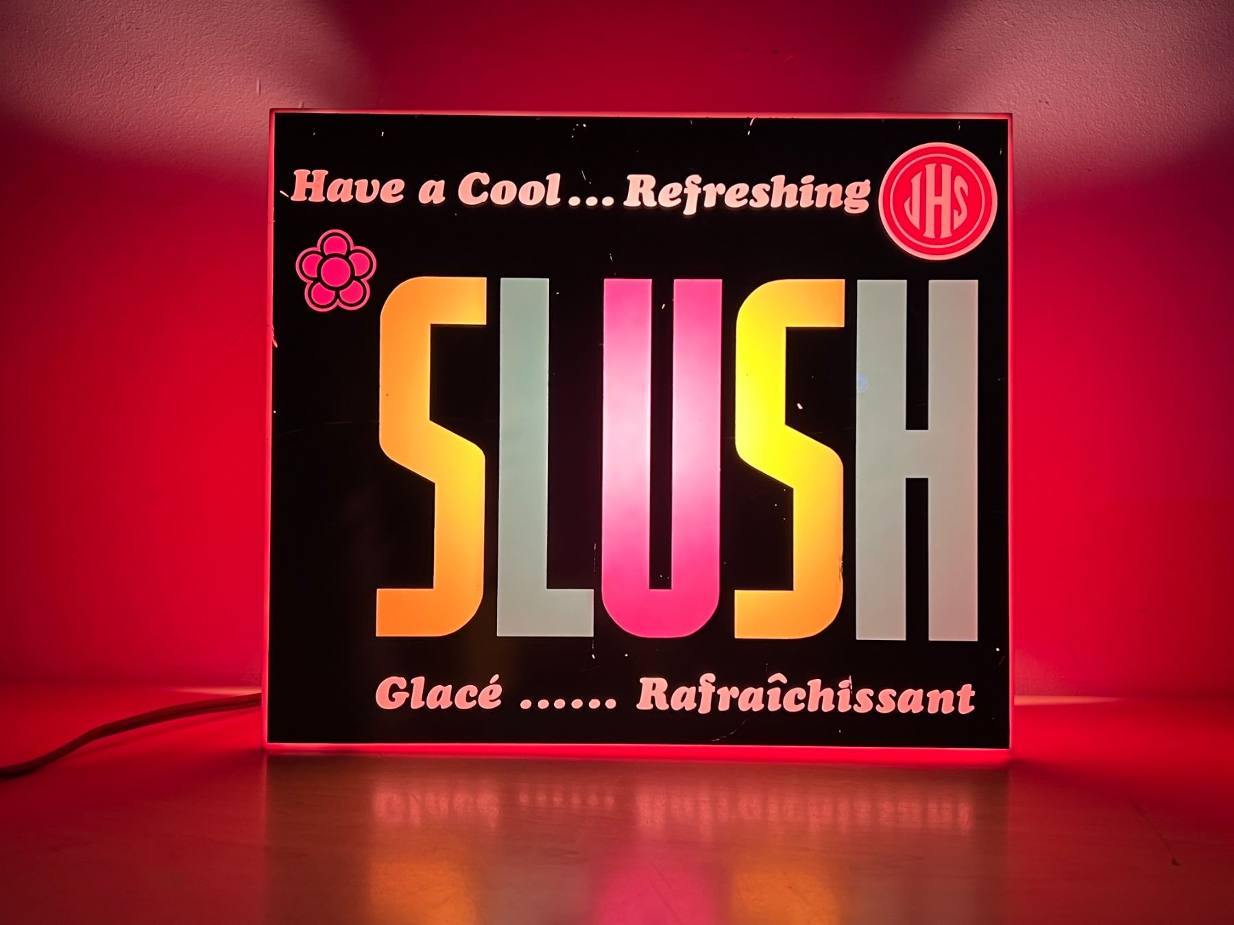 Vintage SLUSH Light up Advertising Sign - Approx: 14x12x4.5"