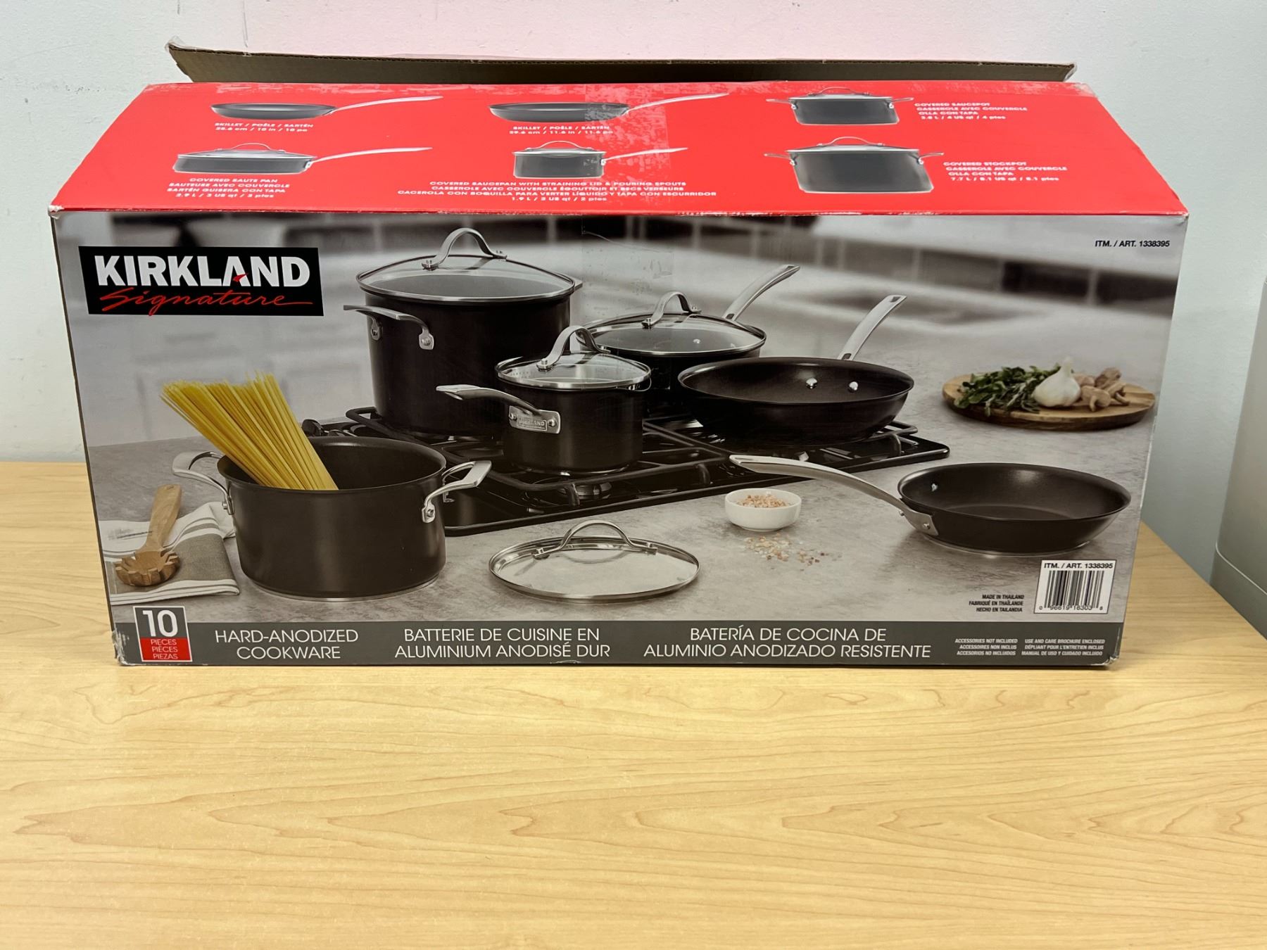 New Kirkland 10 pc Hard-Anodized Cookware Set - see all photos