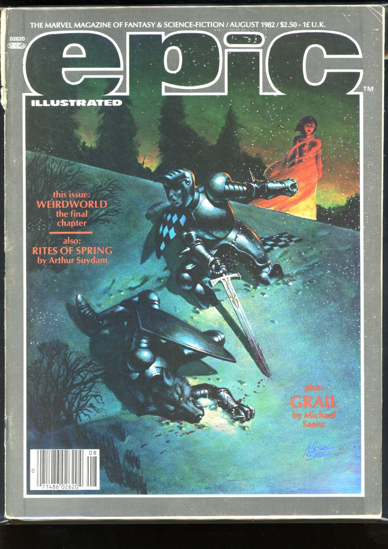 August 1982 Epic Illustrated The Marvel Magazine Of Adult Fantasy