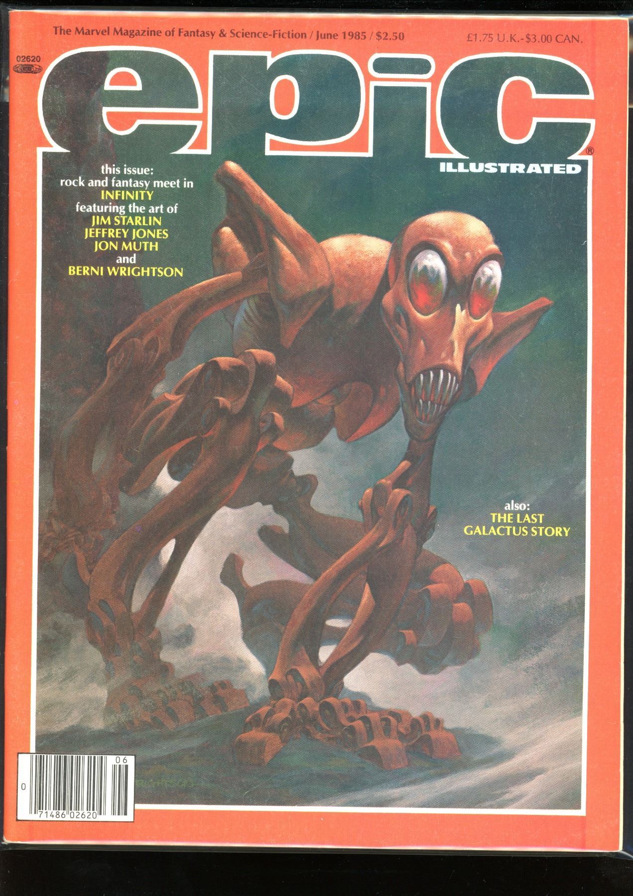 June 1985 Epic Illustrated The Marvel Magazine Of Adult Fantasy