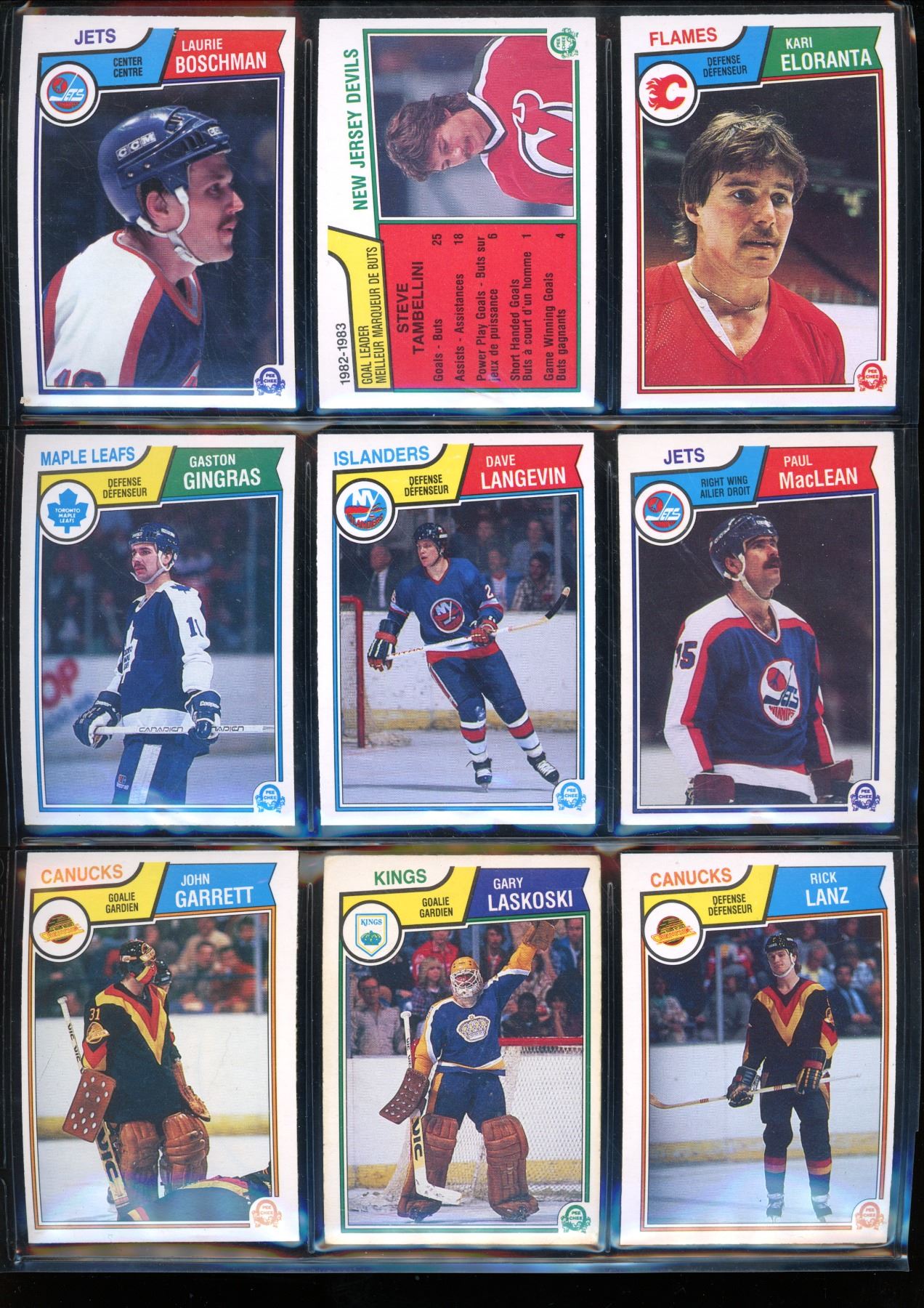 Lot Of 9 Vintage 1983-84 OPC Hockey Cards Various Players & Teams