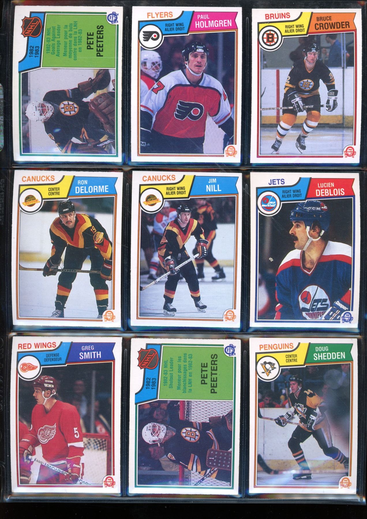 Lot Of 9 Vintage 1983-84 OPC Hockey Cards Various Players & Teams