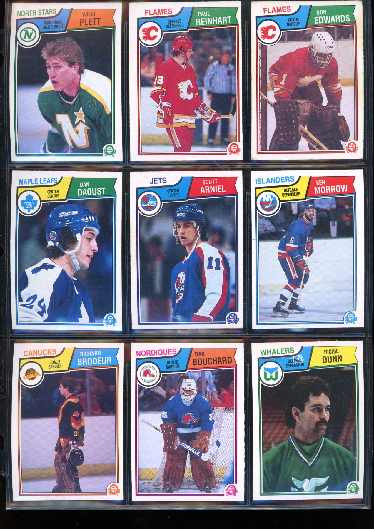 Lot Of 9 Vintage 1983-84 OPC Hockey Cards Various Players & Teams