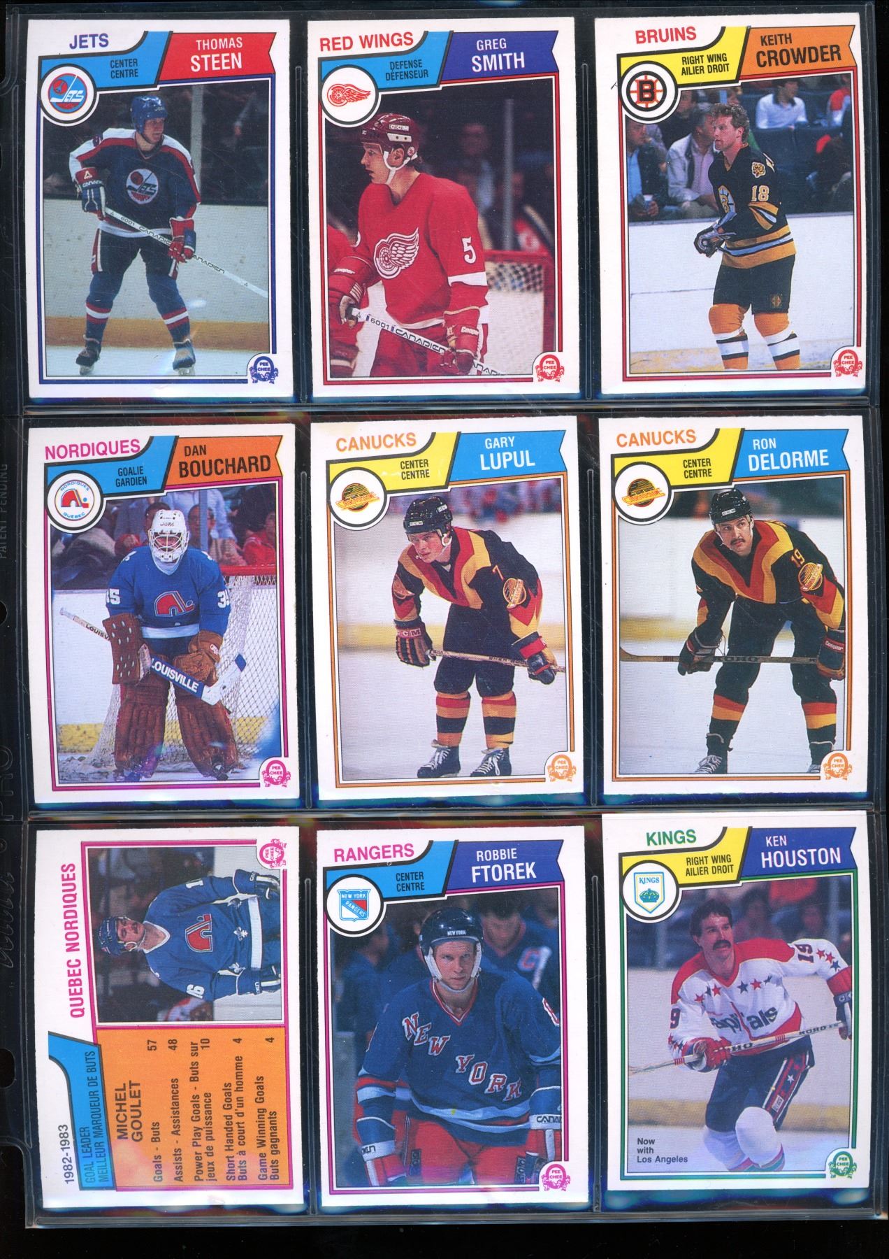 Lot Of 9 Vintage 1983-84 OPC Hockey Cards Various Players & Teams