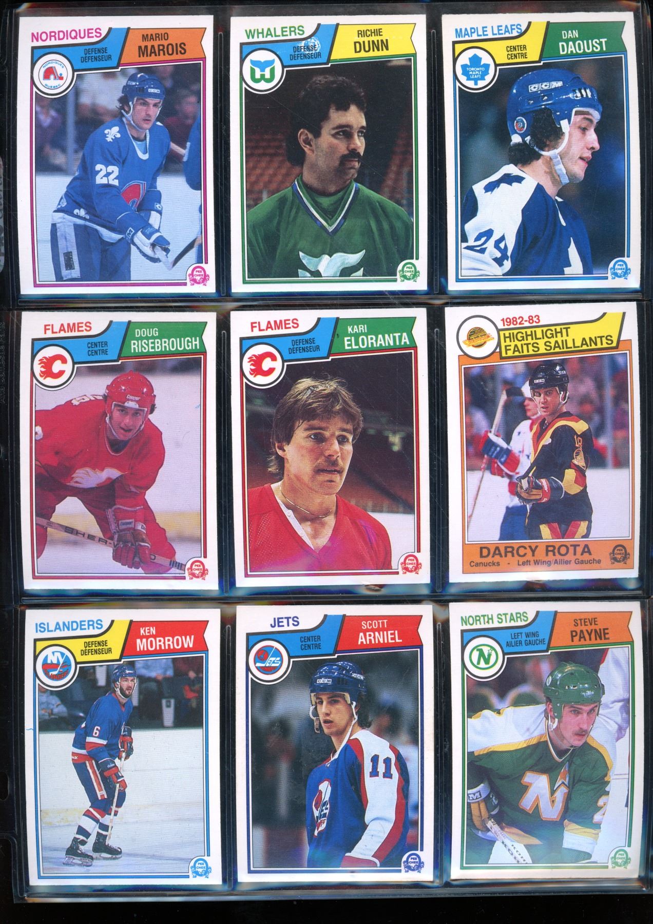 Lot Of 9 Vintage 1983-84 OPC Hockey Cards Various Players & Teams