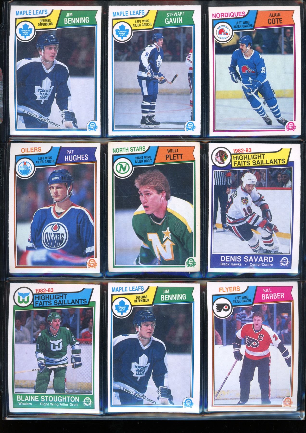 Lot Of 9 Vintage 1983-84 OPC Hockey Cards Various Players & Teams