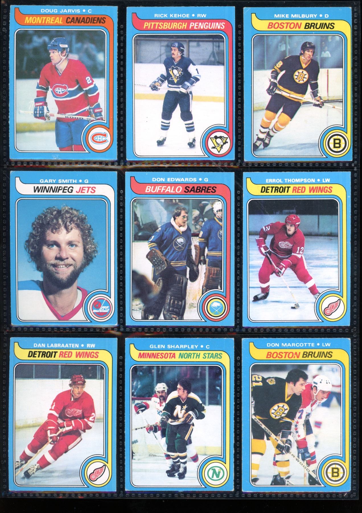 Lot Of 9 Vintage 1979-80 OPC Hockey Cards Various Players & Teams