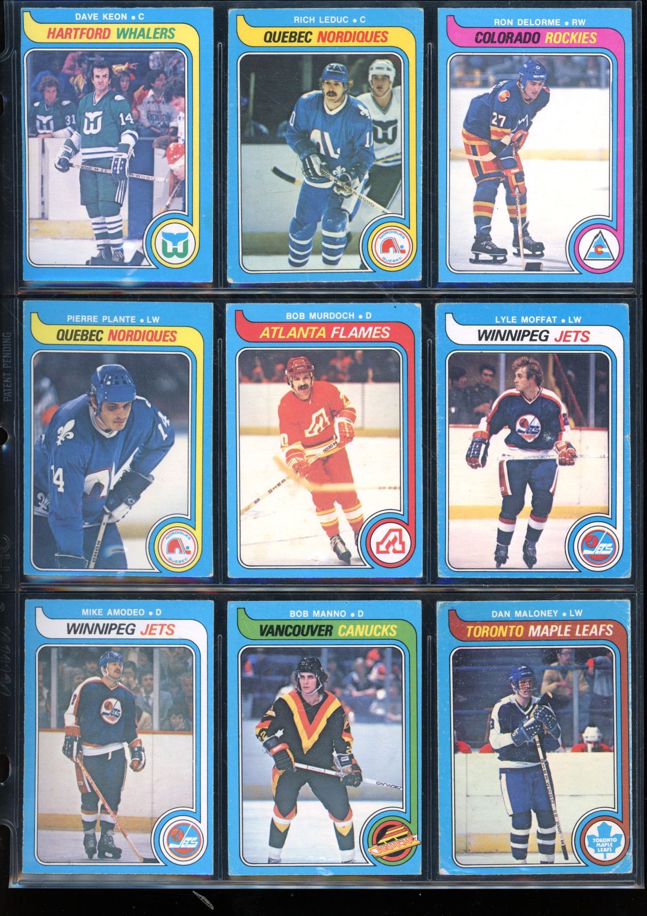 Lot Of 9 Vintage 1979-80 OPC Hockey Cards Various Players & Teams