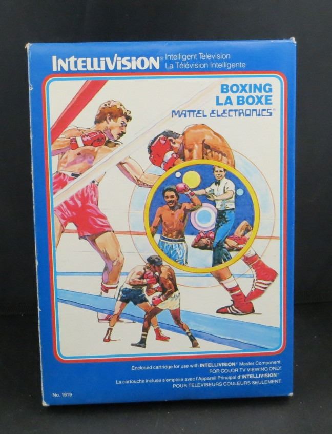 Mattel Intellivision Boxing Complete With Box & Controller Overlays