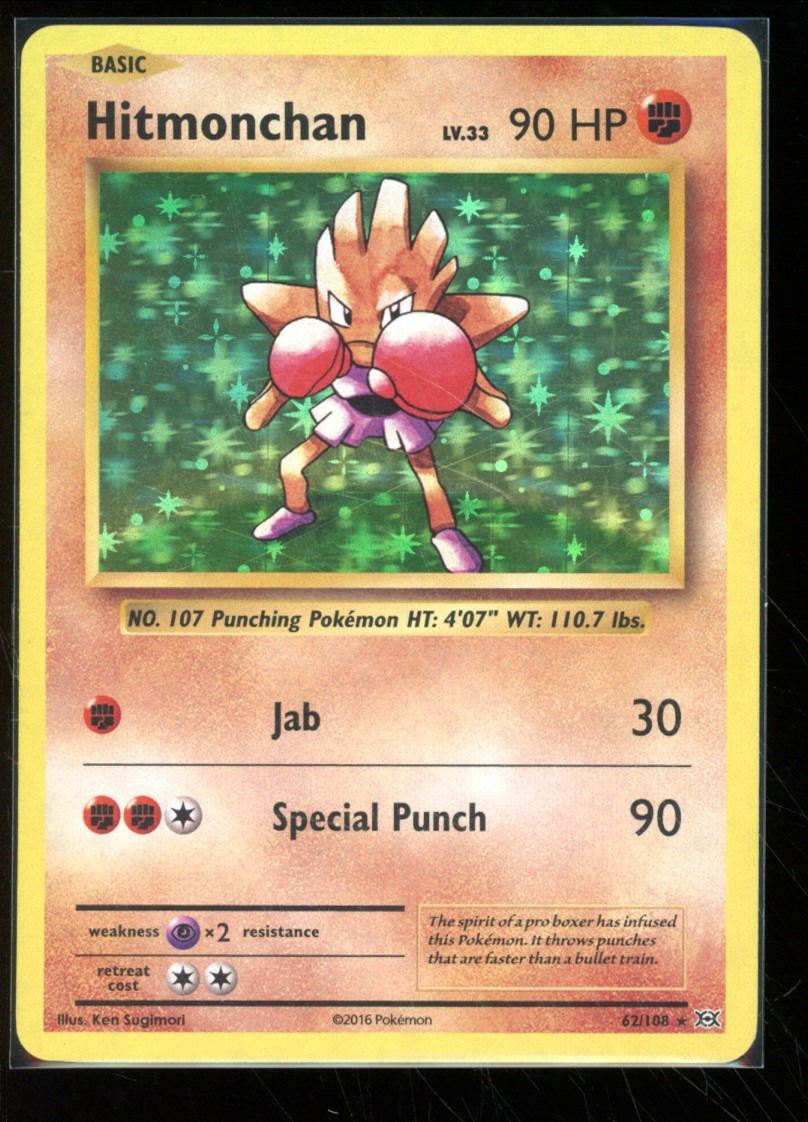 Pokemon Hitmonchan - 62/108 - Rare Holo Evolutions