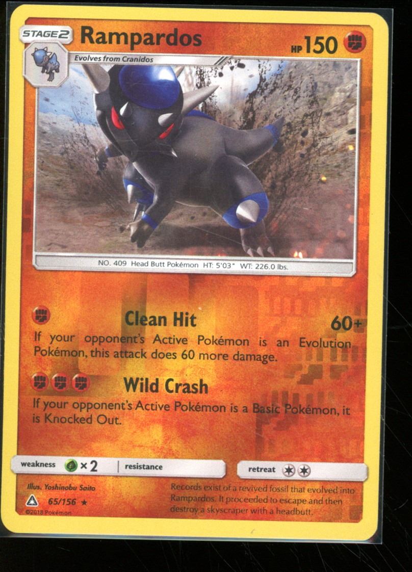 Pokemon Rampardos - 65/156 - Rare Reverse Holo Ultra Prism