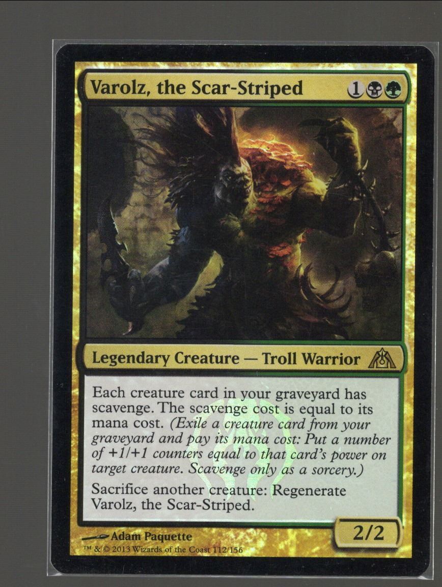 Magic the Gathering Varolz, the Scar-Striped FOIL Dragon's Maze