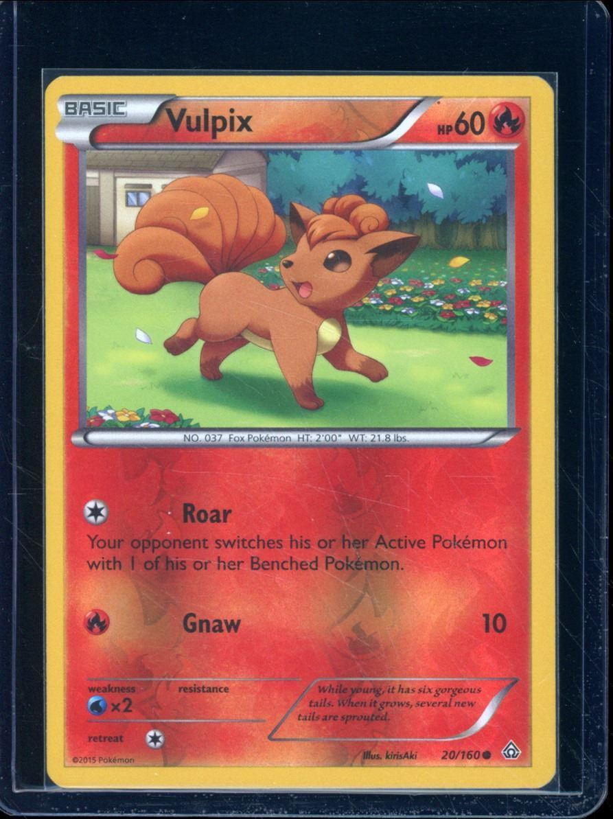 Pokemon Vulpix - 20/160 - Common Reverse Holo Primal Clash