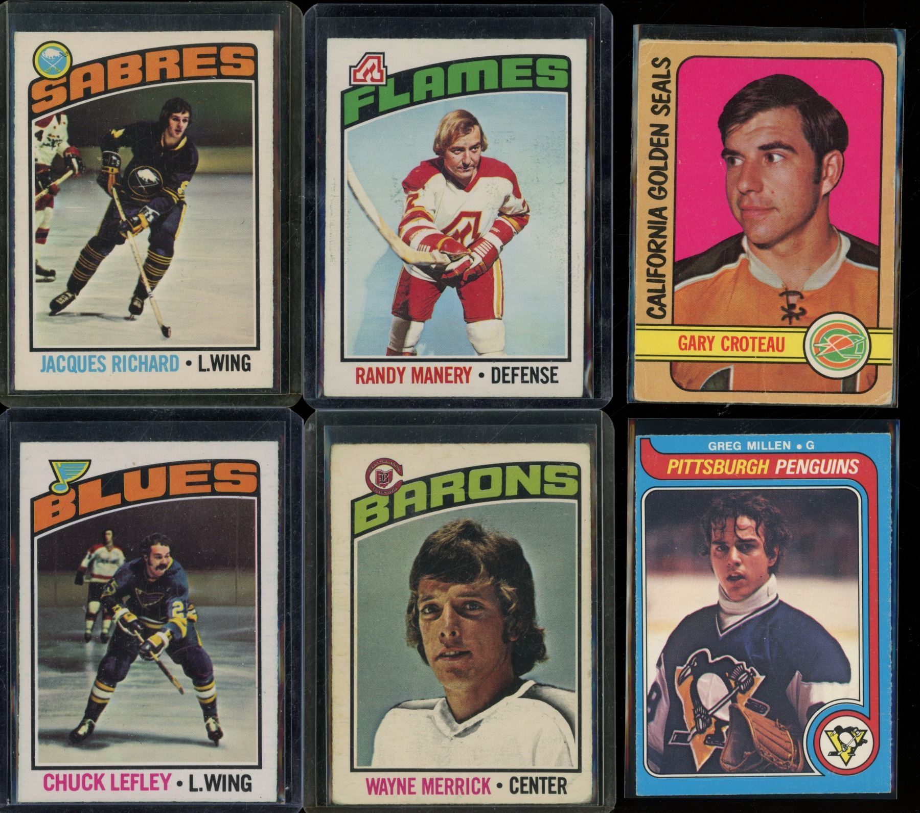 6 Vintage Hockey Cards