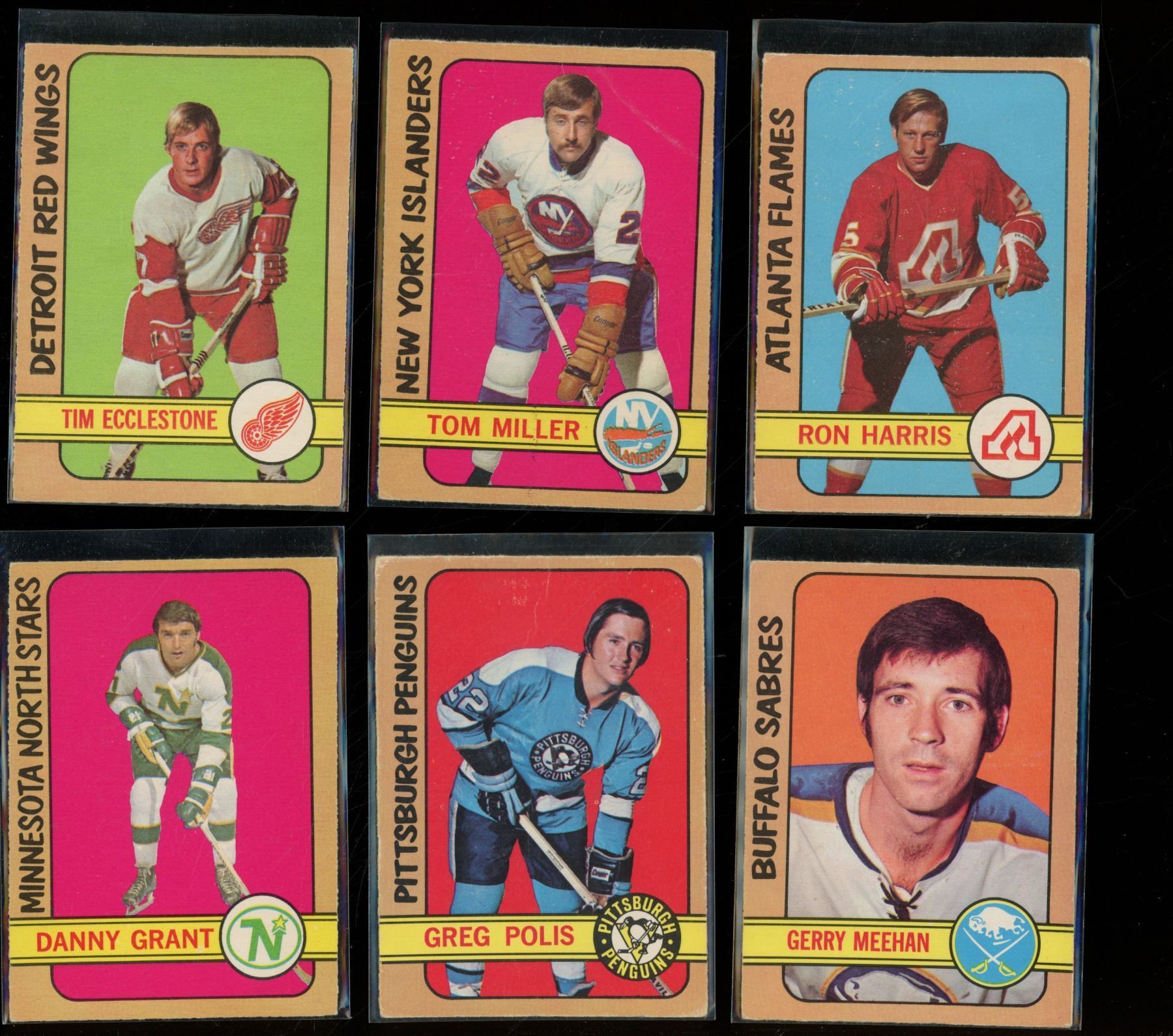 6 Vintage 1972-73 OPC Hockey Cards