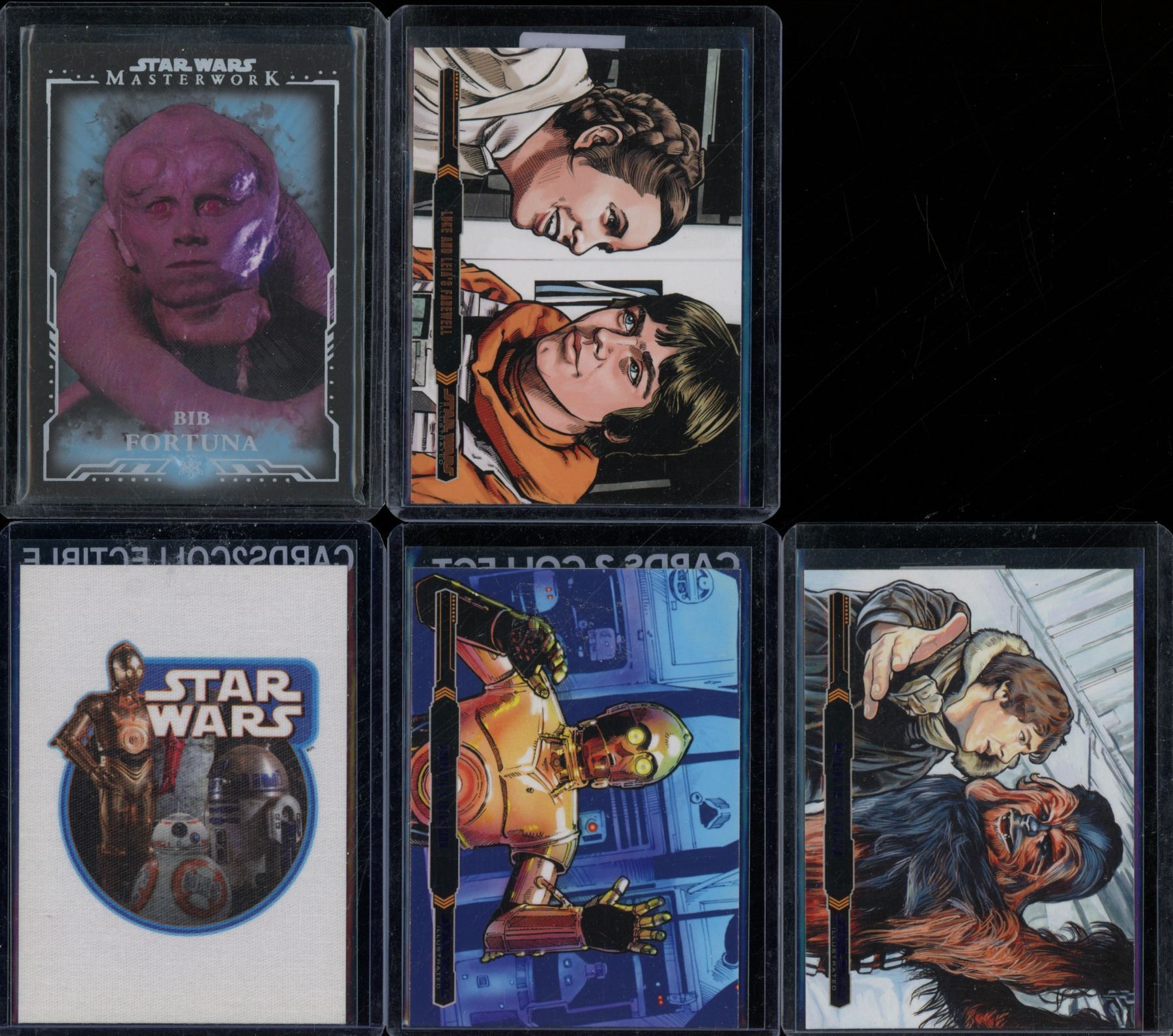 5 Various Star Wars Cards