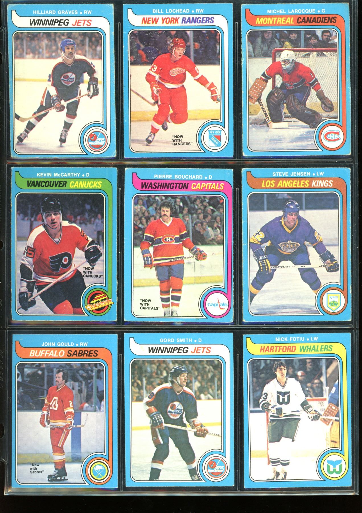 Lot Of 9 Vintage 1979-80 OPC Hockey Cards Various Players & Teams