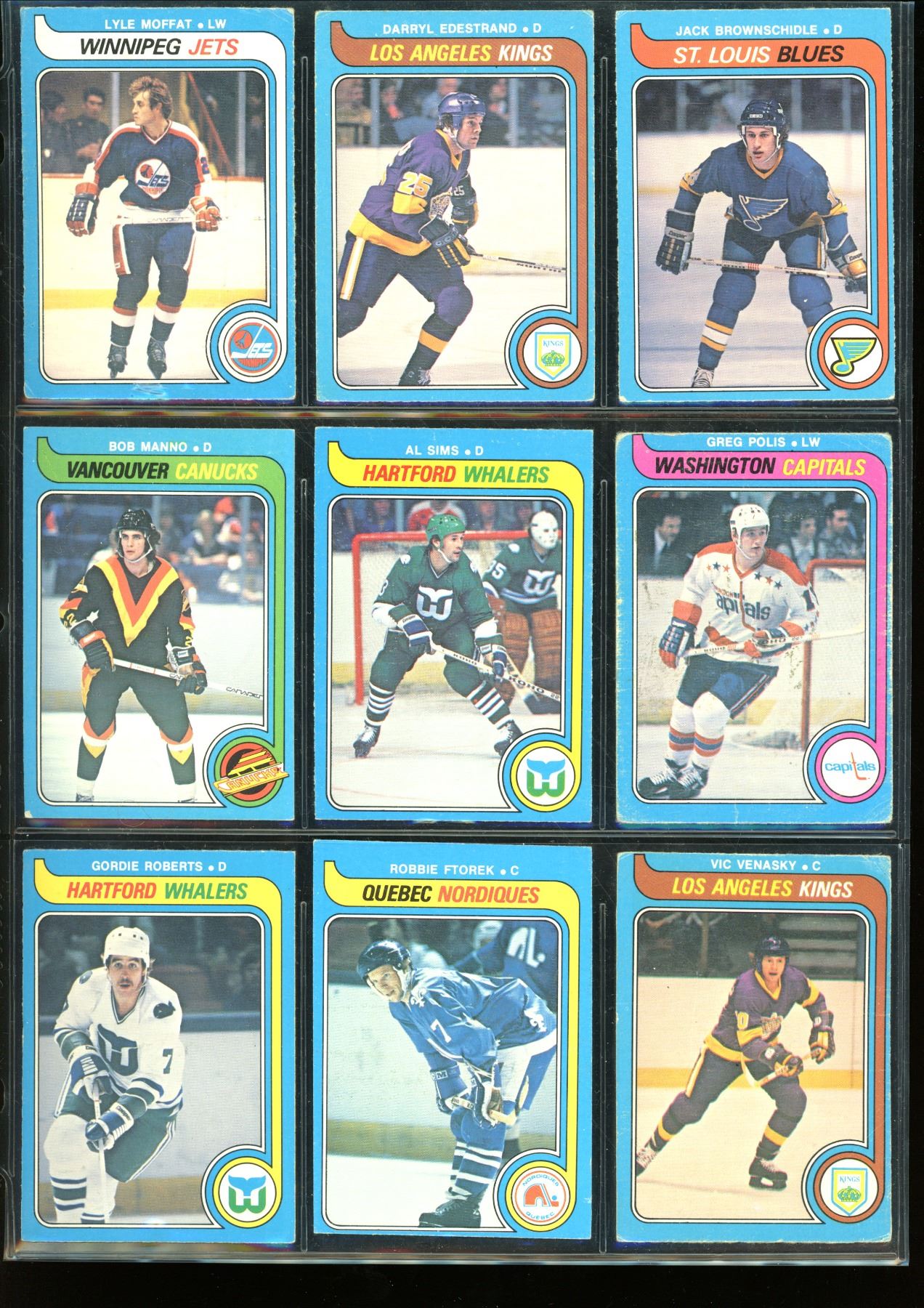 Lot Of 9 Vintage 1979-80 OPC Hockey Cards Various Players & Teams
