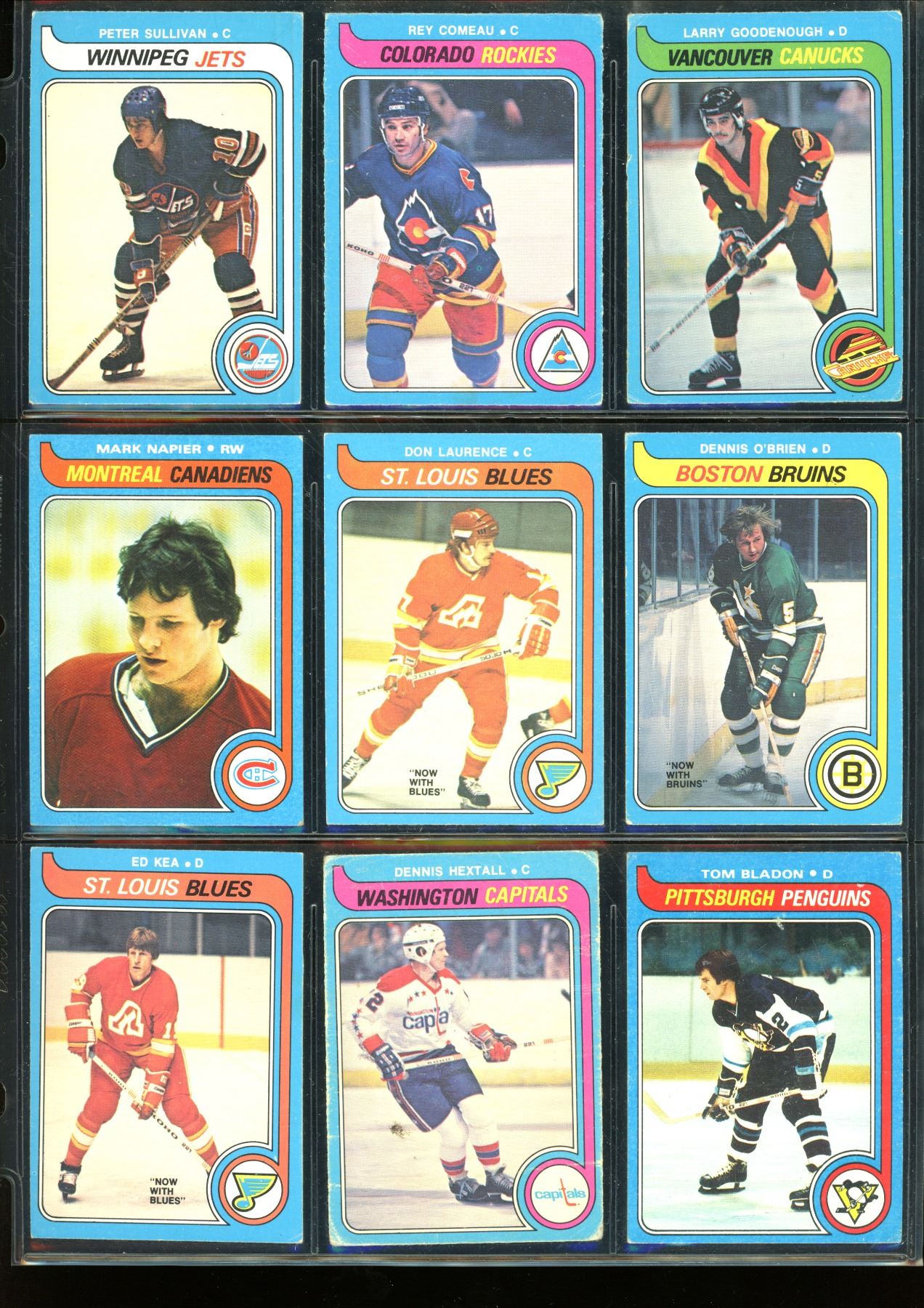 Lot Of 9 Vintage 1979-80 OPC Hockey Cards Various Players & Teams