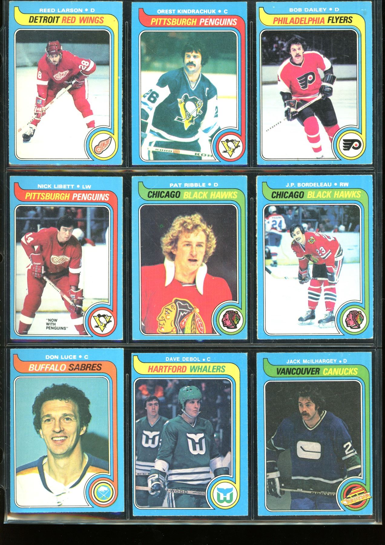Lot Of 9 Vintage 1979-80 OPC Hockey Cards Various Players & Teams