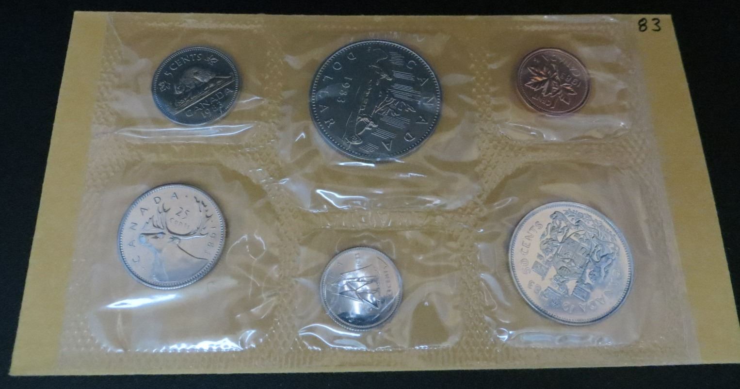Royal Canadian Mint 1983 Uncirculated 6 Coin Collector Set