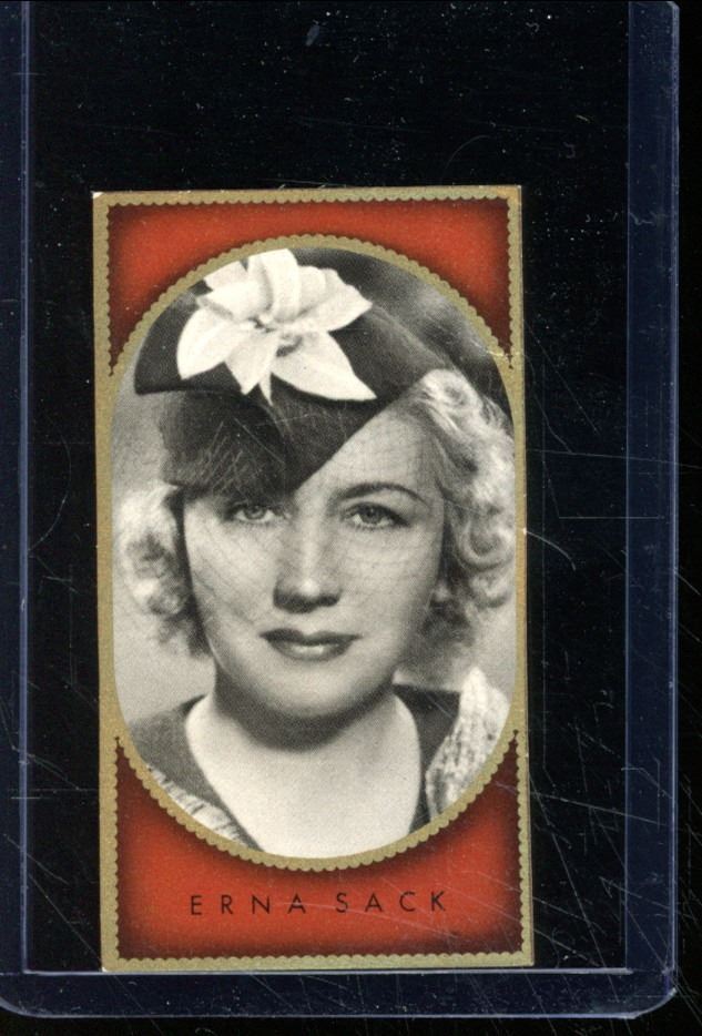1936 Film Stars Lloyd Tobacco Cigarette Card Erna Sack #219