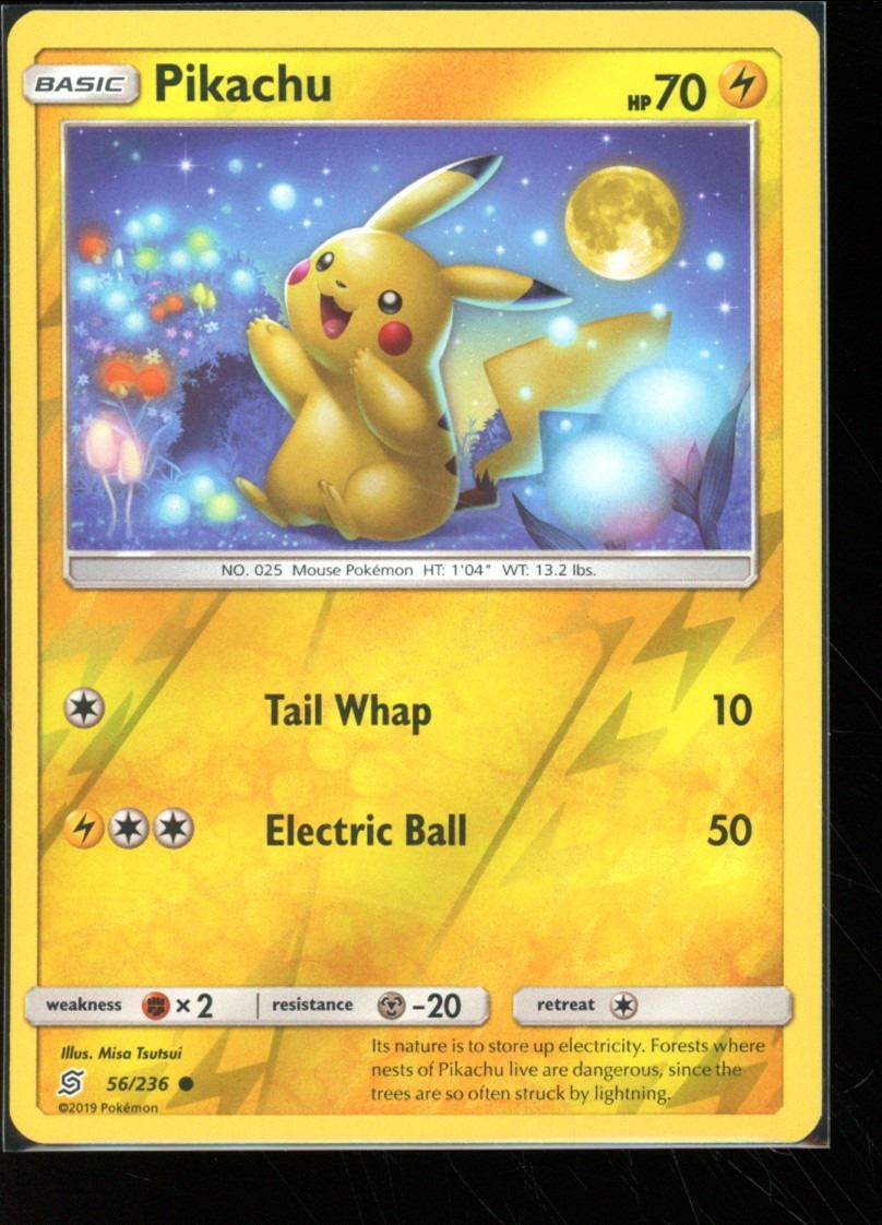 Pokemon Pikachu - 56/236 - Common Reverse-Holo Unified Minds