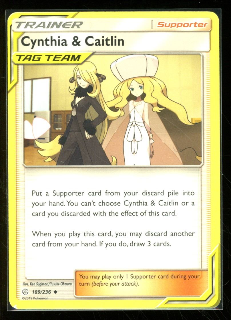 Pokemon Cynthia & Caitlin - 189/236 - Uncommon Cosmic Eclipse