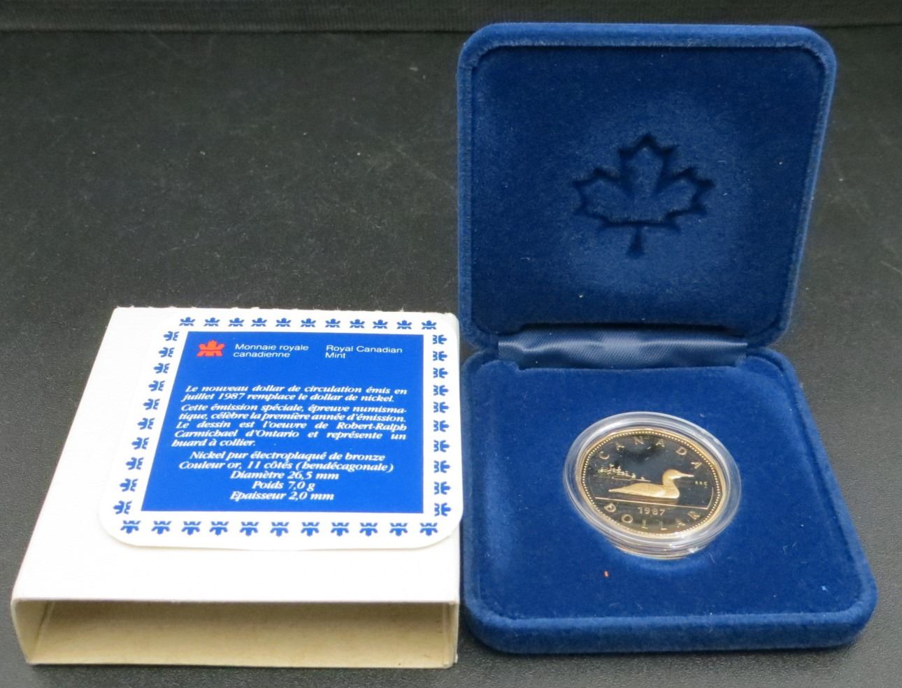 Royal Canadian Mint 1987 Canadian $1 Common Loon First Year of Issue ...