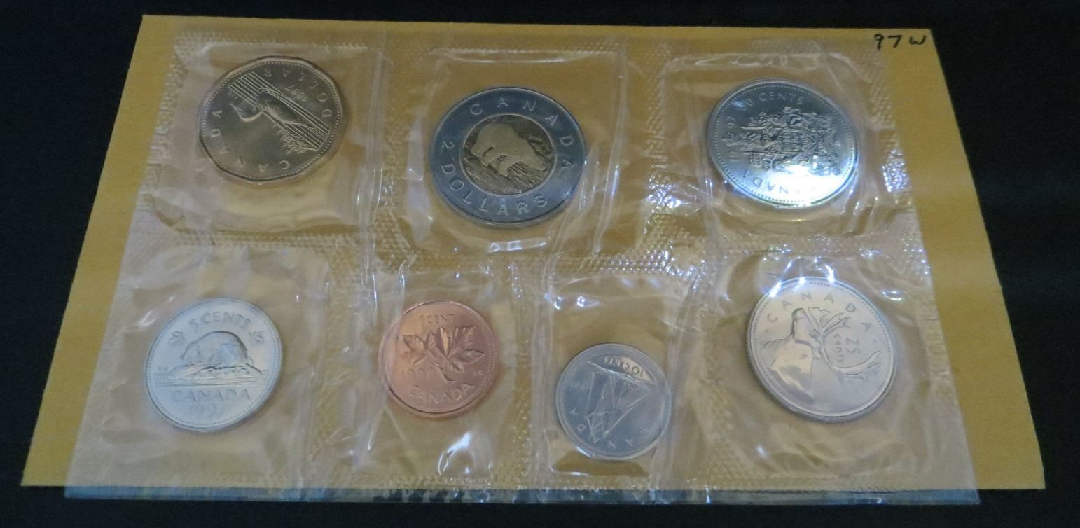 Royal Canadian Mint 1997 Uncirculated 7 Coin Collector Set